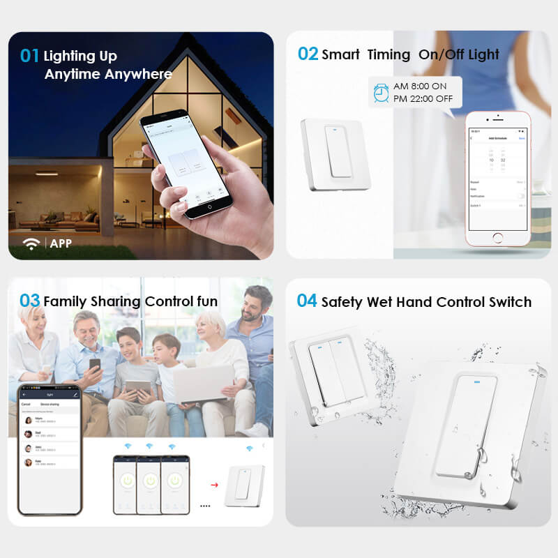 Smart ZigBee Button Switch No N Wire - Mday